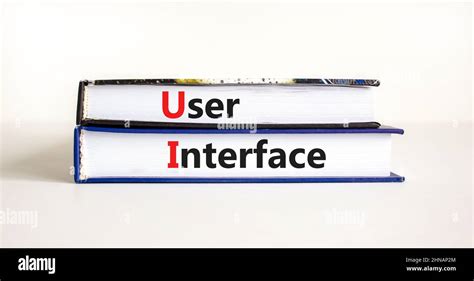 ui user interface symbol concept words ui user interface on books on a