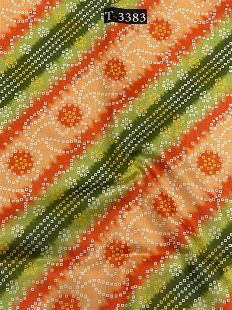 Bandhani Print On Tussar Silk The Wardrobe Fabrics