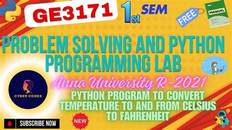 Ge3171 Write A Python Program To Convert Temperature To And From