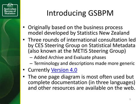 Ppt Generic Statistical Business Process Model Gsbpm And Its Contribution To Modelling
