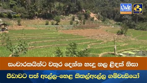 සංචාරකයින්ට වතුර දෙන්න හැදූ නල ළිඳක් නිසා පීඩාවට පත් ඇල්ල හෙළ කිතල්ඇල්ල