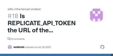 is replicate api token the url of the downloaded model and do i need