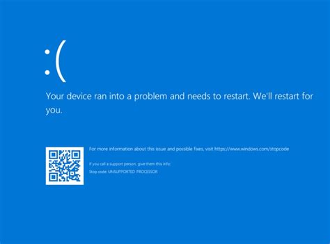 getting ‘unsupported processor error message on windows after latest