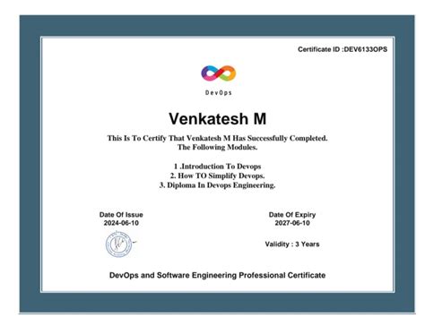 Venkatesh M On Linkedin Am Happy To Share That I Have Completed Devops Engineering Course From Ibm