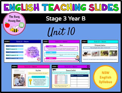 Stage 3 Year B Term 1 English Teaching Slides Mega Bundle The Busy Honey Bee
