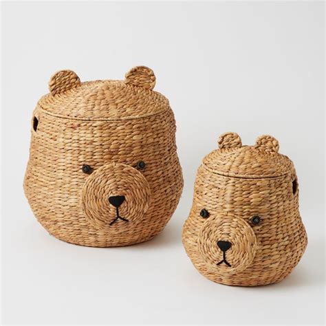 Cute Bear Storage Basket Set