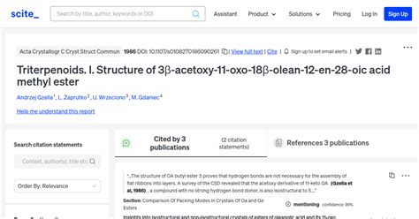 Triterpenoids I Structure Of 3β Acetoxy 11 Oxo 18β Olean 12 En 28 Oic Acid Methyl Ester