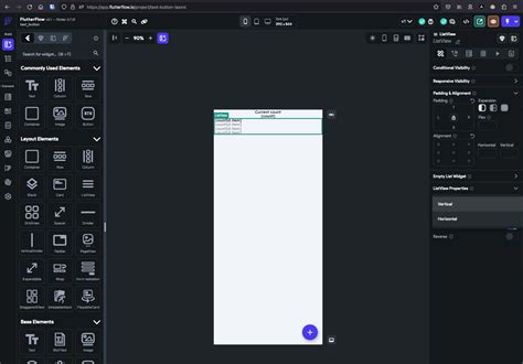 Page Crashes When I Switch List View To Scroll Horizontally · Issue 990 · Flutterflow