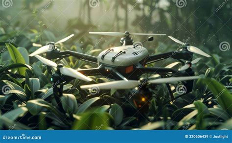 A Drone Equipped With Advanced Communication Systems Gathering Data On Weather Patterns And