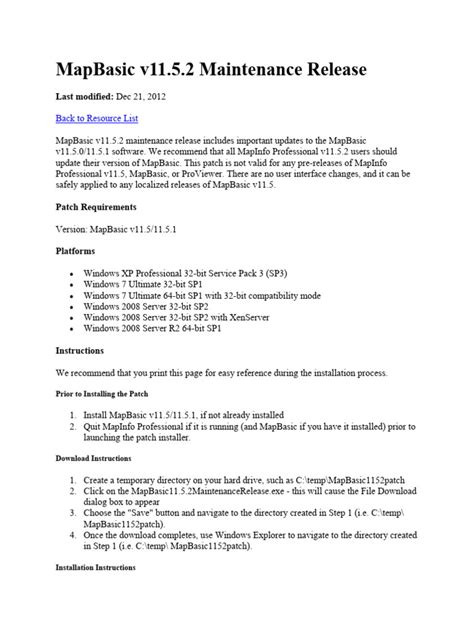 Mapbasic V11 Pdf Microsoft Windows Windows Xp