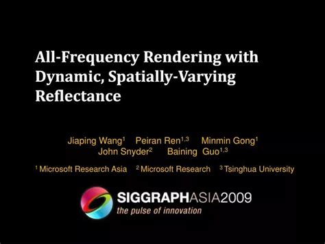Ppt All Frequency Rendering With Dynamic Spatially Varying