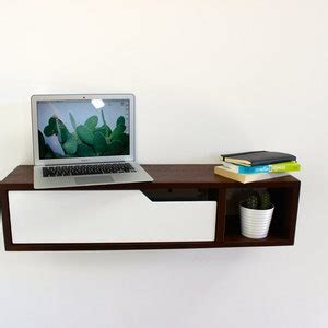 Mid Century Modern Floating Console Entry Table Side Table Etsy