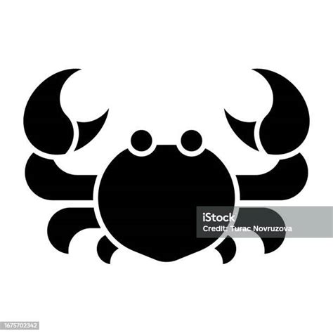 게 단단한 아이콘 해양 생물 개념 흰색 배경에 해산물 기호 글리프 스타일의 모바일 개념 웹 디자인의 게 실루엣 아이콘 벡터 그래픽 갈고리 발톱에 대한 스톡 벡터 아트 및