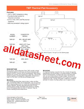 TMP Datasheet PDF Crane Aerospace Electronics