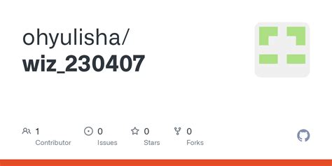 Github Ohyulishawiz230407