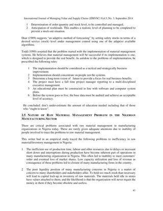 The Role Of Raw Material Management In Production Operations PDF Manufacturing Industry