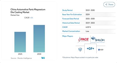 중국 자동차 부품 마그네슘 다이캐스팅 시장 규모 및 점유율 분석 산업 연구 보고서 성장 동향