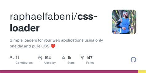 GitHub Raphaelfabeni Css Loader Simple Loaders For Your Web Applications Using Only One Div