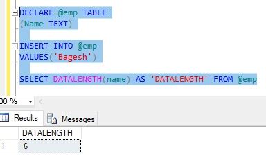 Microsoft Business Intelligence DATALENGTH Function In Sql Server