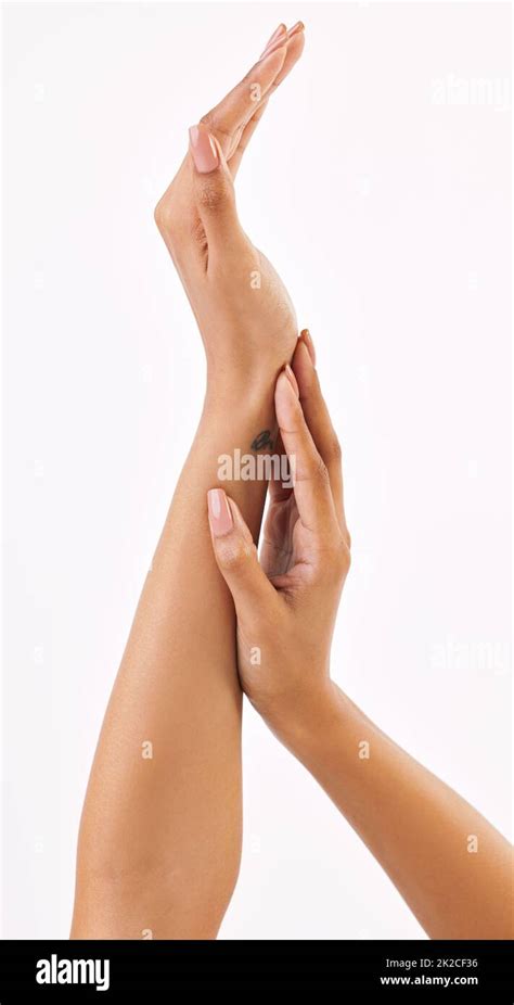 Soft To The Touch Cropped Shot Of An Unrecognizable Woman Rubbing Her