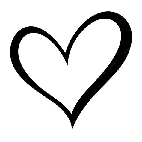 Ilustración De La Silueta Del Icono En Forma De Corazón Negro Símbolo
