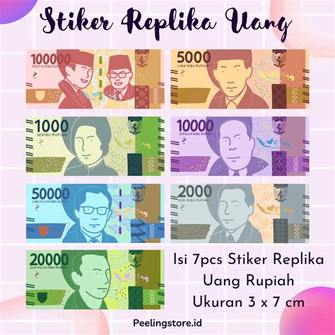 Jual Stiker Replika Uang Baru Shopee Indonesia