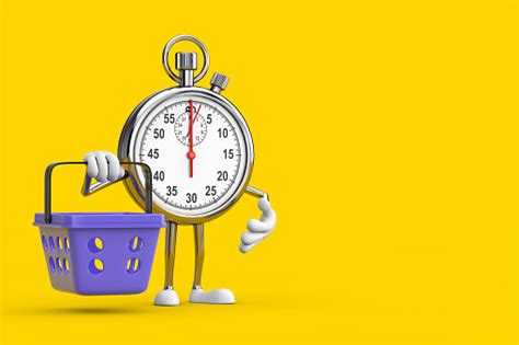 현대 스톱워치 만화 사람 캐릭터 마스코트와 만화 쇼핑 바구니 3d 렌더링 3차원 형태에 대한 스톡 사진 및 기타 이미지 3차원 형태 개념 경쟁 Istock