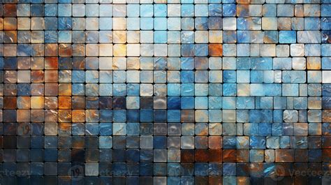 An Image Featuring An Intricate Glass Tile Mosaic Design With A