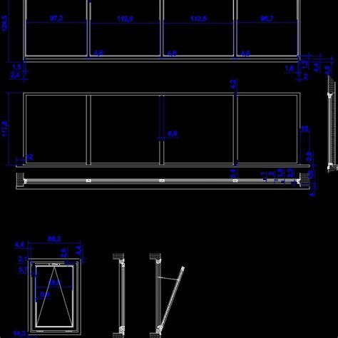 Fixed And Hinged Window DWG Block For AutoCAD Designs CAD