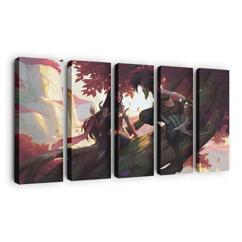 Irelia Vs Akali Fanart 8k Pf Leinwandbilder Wandbilder Leinwand De