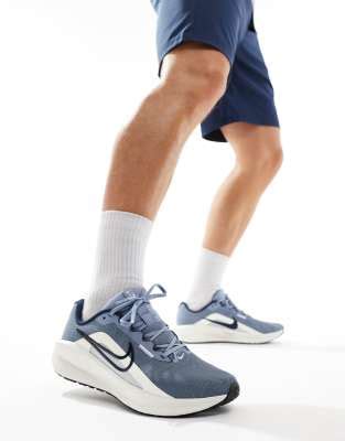 Nike Running Downshifter 13 Trainers In Light Blue And White Asos