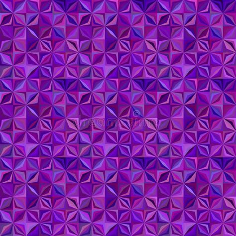 Purple Repeating Floral Kaleidoscope Mandala Pattern Background Design Stock Vector