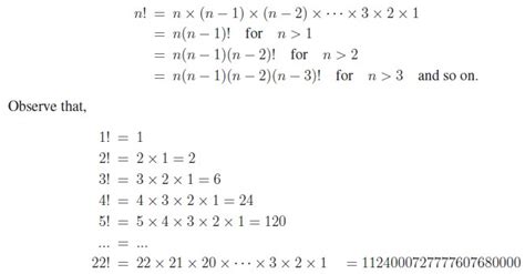 Factorials Definition Formula Solved Example Problems Exercise