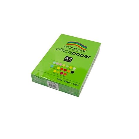 Rainbow Green Paper A4 80gsm 500 Sheets Blue Ink Group