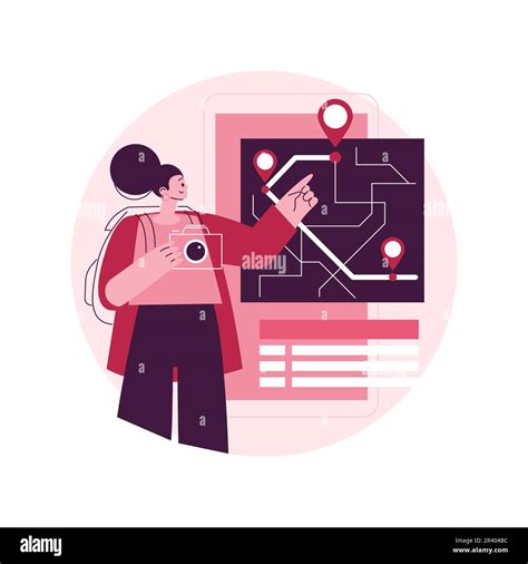 Tour Navigator Abstract Concept Vector Illustration Travel Guide