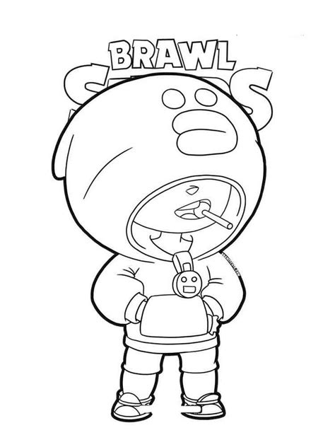 Brawl Stars Coloring Leon Coloring Pages
