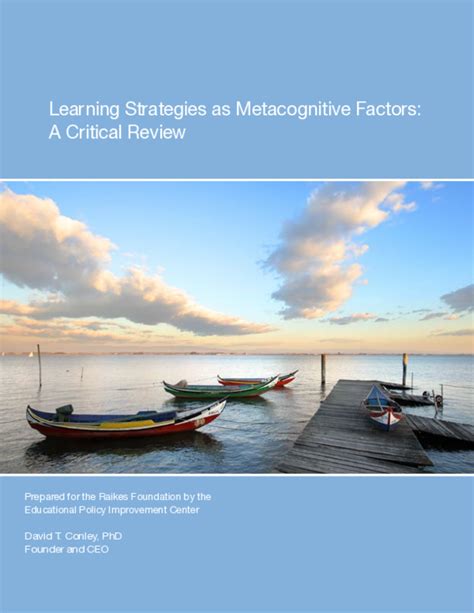 Pdf Learning Strategies As Metacognitive Factors A Critical Review