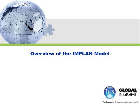 Overview Of The Implan Model