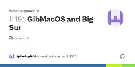 gibmacos and big sur · issue 191 · corpnewt gibmacos · github