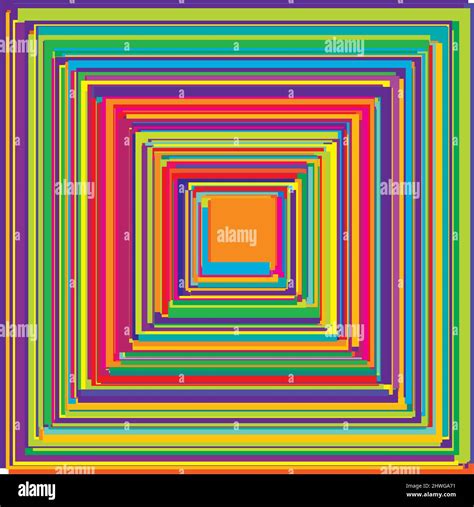 Overlapping Random Squares Abstract Colorful Geometric Vector Illustration Stock Vector