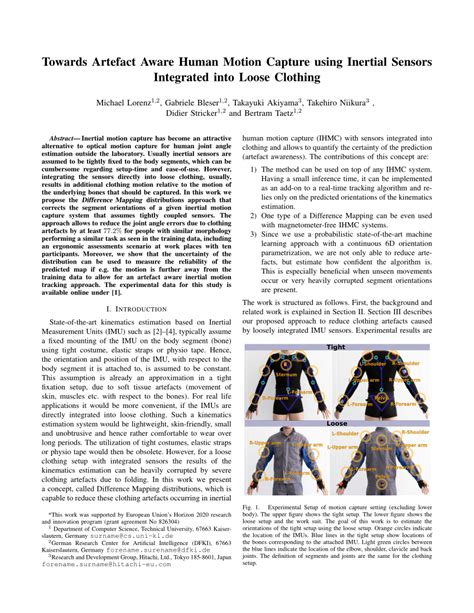 pdf towards artefact aware human motion capture using inertial