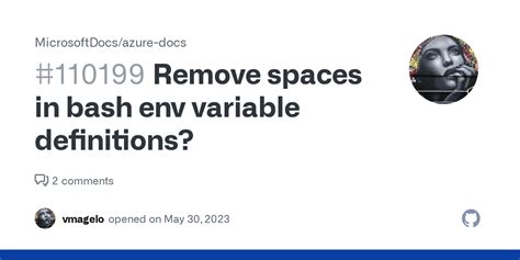 Remove Spaces In Bash Env Variable Definitions · Issue 110199