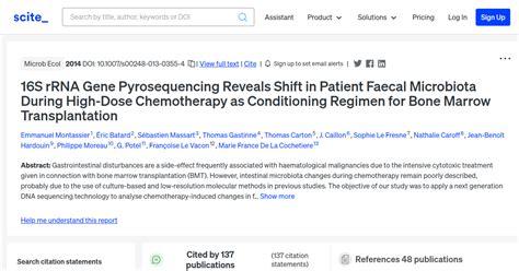 16s Rrna Gene Pyrosequencing Reveals Shift In Patient Faecal Microbiota During High Dose