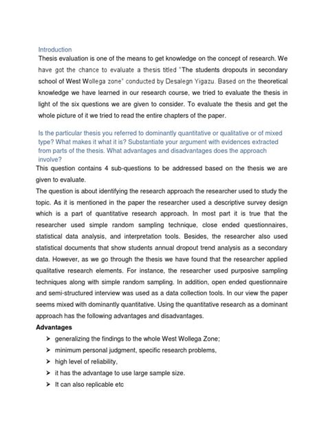 group 1 assignment on thesis evaluation pdf level of measurement