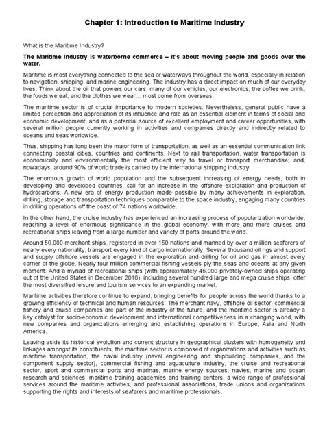 Module 8 Introduction To Maritime Industry Notes Chapter 1234