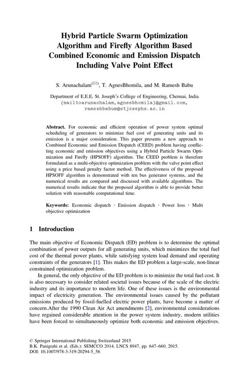 pdf hybrid particle swarm optimization algorithm and firefly