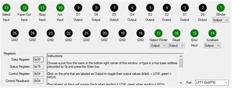 Reading Parallel Port Pin For Acquiring Response From Response Pad