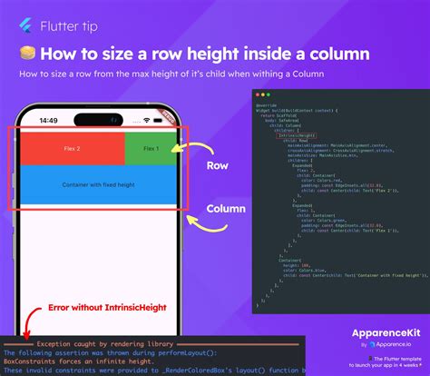 How To Size A Row Height Inside A Column