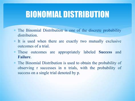 Bionomial Distribution Pptx Physics Science