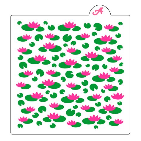 Lily Pad Pattern Stencil Bakeartstencils